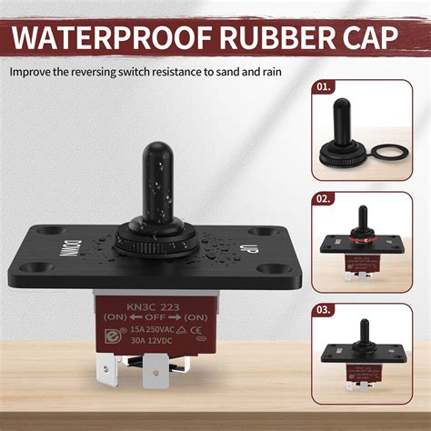 30a 12v Dpdt 3 Way Polarity Reversal Momentary Toggle Switch Daier