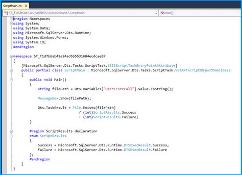 C Why Does The Ssis Script Task Fail To Evaluate An Expression
