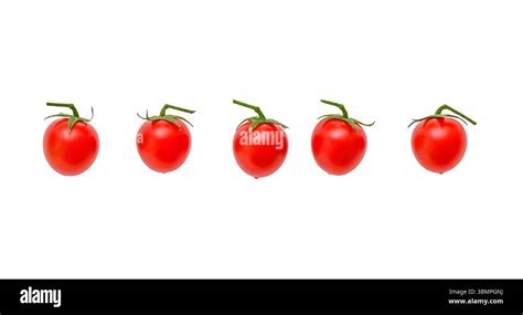 Row Small Cherry Tomatoes Cut Out Stock Images And Pictures Alamy