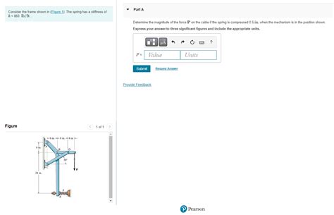 solved consider the frame shown in figure 1 the spring
