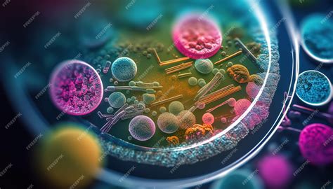 Premium Ai Image Human Cell Microscope