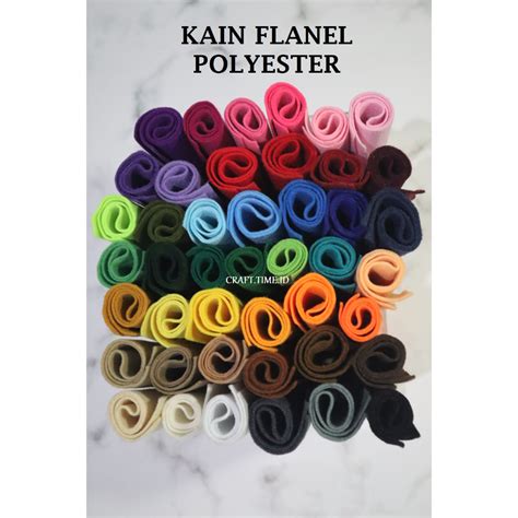 Jual 1 Lembar Kain Flanel Felt Impor 25 X 30 Cm Shopee Indonesia