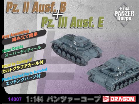 PZIIIE+PZ II B model do sklejania Dragon 14007