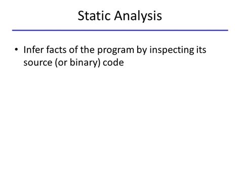Introduction To Program Analysis Ppt Download