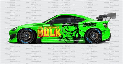 Hulk Car Decal Car Sport Car Any Racing Splash Large Car Decal Hood