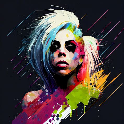 Pop Lady Gaga Digital Art By Vrl Arts Fine Art America