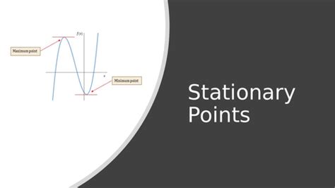 Stationary Points Teaching Resources