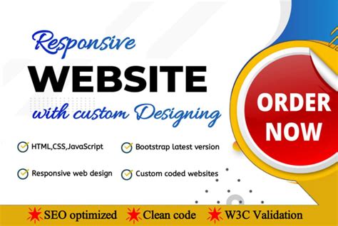 design a responsive custom website with html5 by saira official1 fiverr
