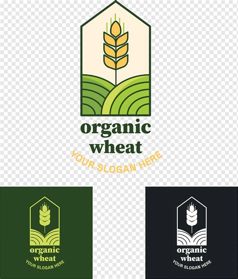 쌀 로고 유기농 밀 로고 Png Pngwing