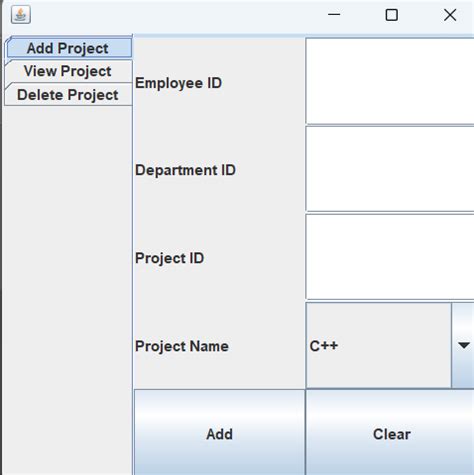 GitHub Shriyans Employee Management System Java Swing