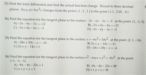 solved 33 find the total differential and find the actual