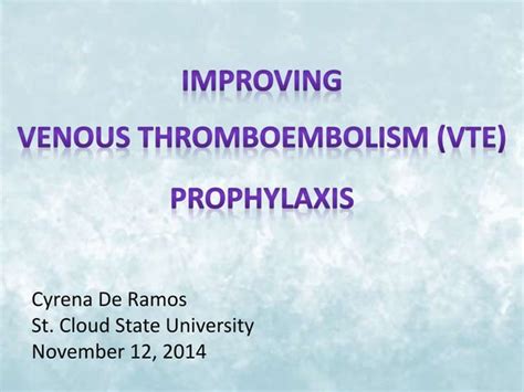 Vte Prophylaxis Pptx