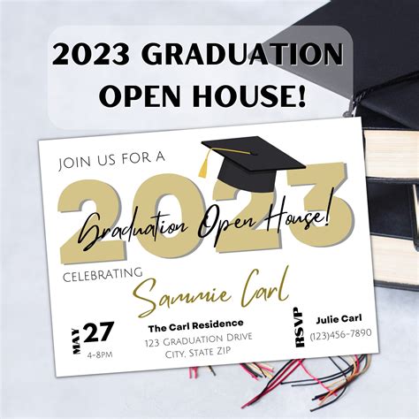 Open House Graduation Invitations Examples Combined Graduation Party