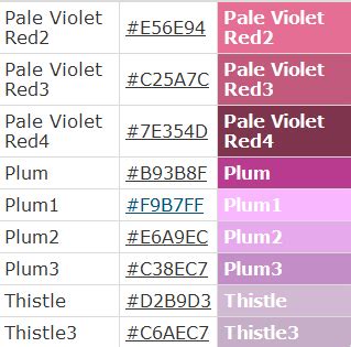 HTML Color Codes