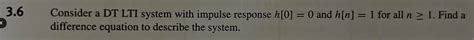 Solved Consider A DT LTI System With Impulse Response Chegg Com