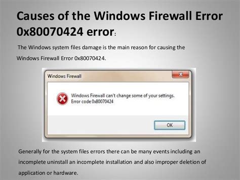 How To Fix Windows Firewall Error 0x80070424