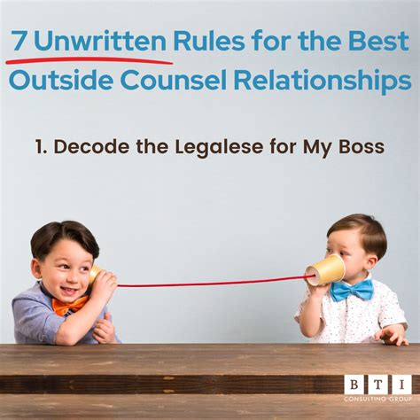 The Bti Consulting Group On Linkedin Written Rules Define The Protocols Of Engagement