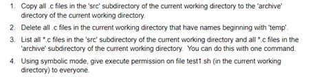solved 1 copy all c files in the src subdirectory of the