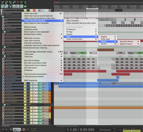 reaper total recall with track templates