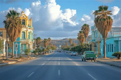 A Bustling Street In Massawa Eritrea Vibrant And Cultural Urban