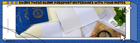 Woanger 50 Pcs Blank Passport Book Passport Notebook Blue