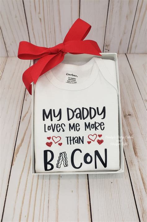 My Daddy Loves Me More Than Bacon Onesies® Fathers Day Onesie Daddy