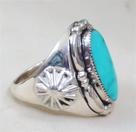 Mens Navajo Turquoise Rings —mens Turquoise Rings ~ Mens Native