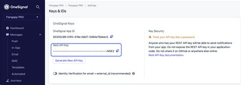 Onesignal Api Settings