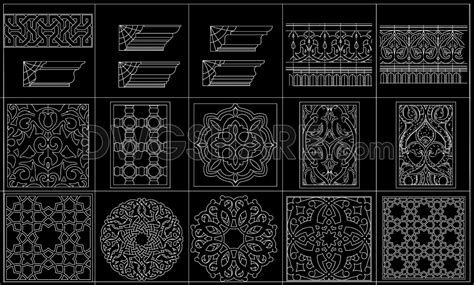 186 Free Download Of Decorative Pattern Design Cad Blocks
