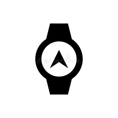 Smart Watch Icon Compass Sign Stock Vector Illustration Of Hour