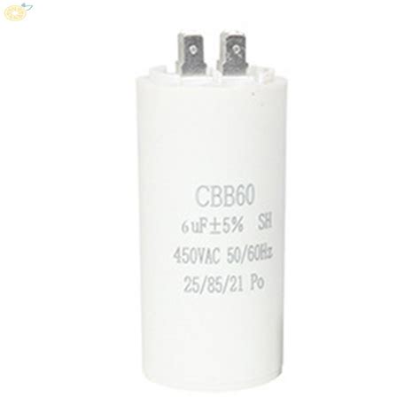 【varstr】run Capacitor 40 70 21 Climate Type 6uf Capacity Cbb60 Model White Color Shopee Thailand