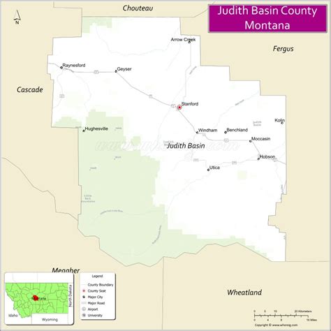 Map Of Judith Basin County Montana Thong Thai Real
