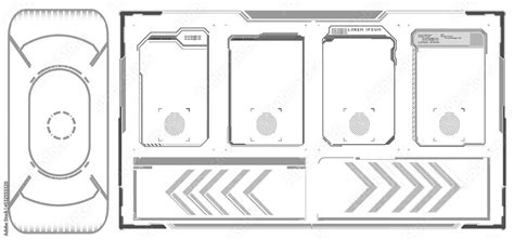 Futuristic Vector HUD Interface Screen Design Digital Callouts Titles HUD UI GUI Futuristic