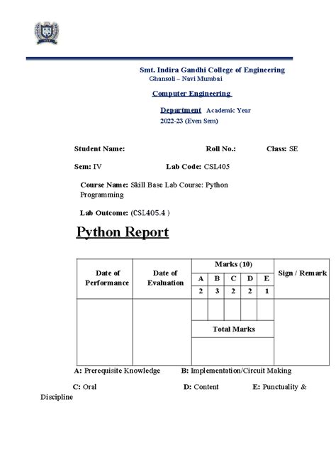 Python Programming Lab Project Report Color Game Csl405 Studocu