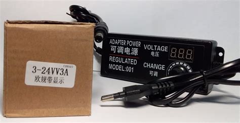 Регулируемый импульсный блок питания с дисплеем 3 24b 3А Адаптер 220В переменного постоянного
