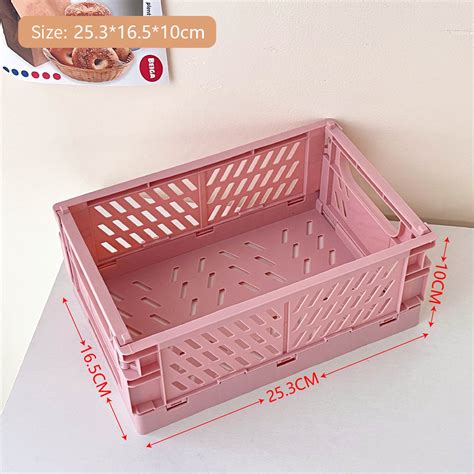Plastic Foldable Storage Crate Folding Box Basket Grandado