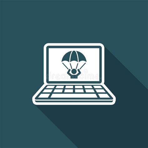 Emergency Save By Computer Crash Vector Flat Icon Stock Vector