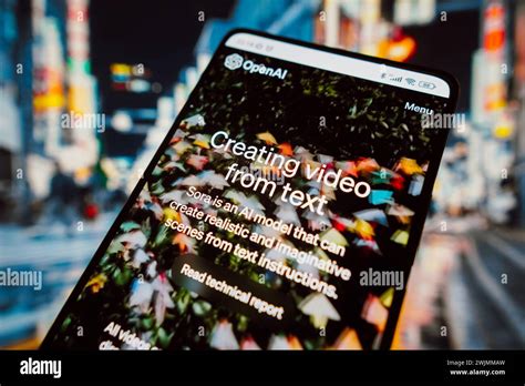 In This Photo Illustration The Homepage For Sora Openai Video Artificial Intelligence Is