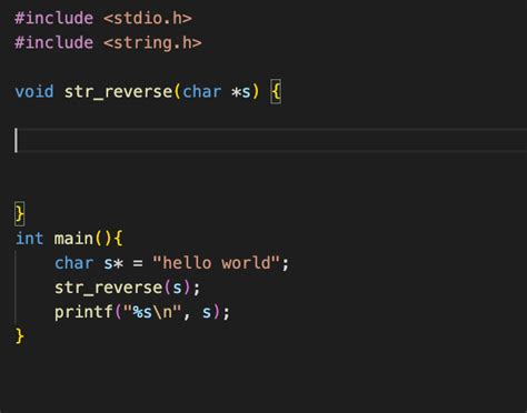 Solved Include Include Void Strreversechar S Int