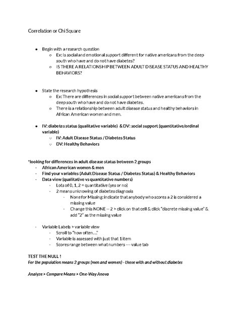 Anova Analysis In Spss For Poster Presentation Correlation Or Chi Square Begin With A Research