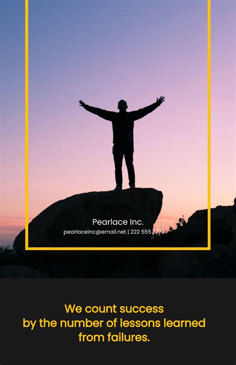 Free Success Motivational Poster Template To Edit Online