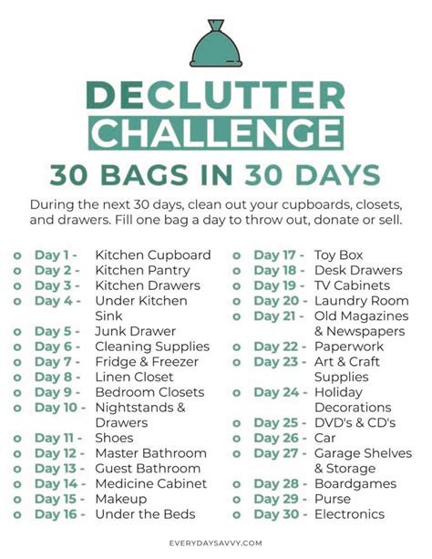 30 day declutter challenge 30 bags in 30 days artofit