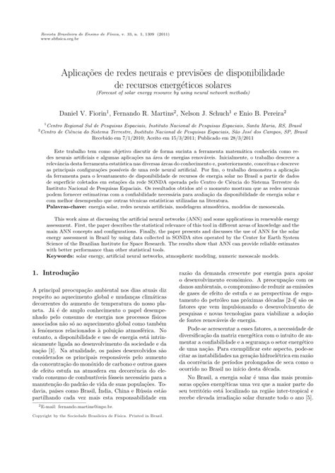 Pdf Forecast Of Solar Energy Resource By Using Neural Network Methods