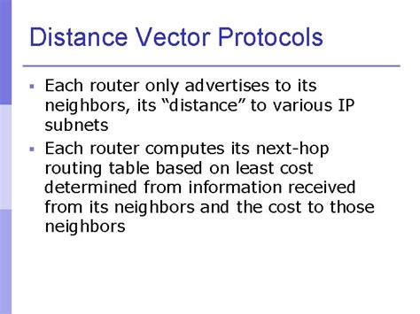 Dynamic Routing Overview Desirable Characteristics Of Dynamic Routing