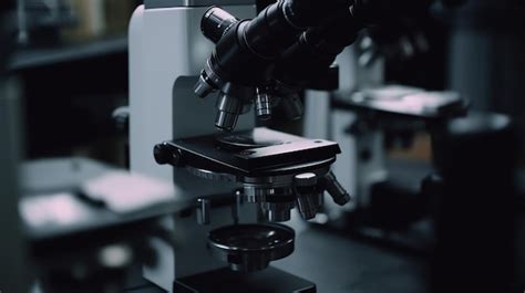 Premium Ai Image Microscope In Laboratory Close Up
