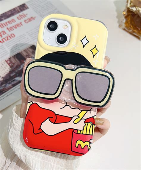 신상할인💗인기 귀여운 감자튀김 실리콘 범퍼 탱크 아이폰 12 13 14 프로 맥스 케이스 짱구 케이스 에이블리