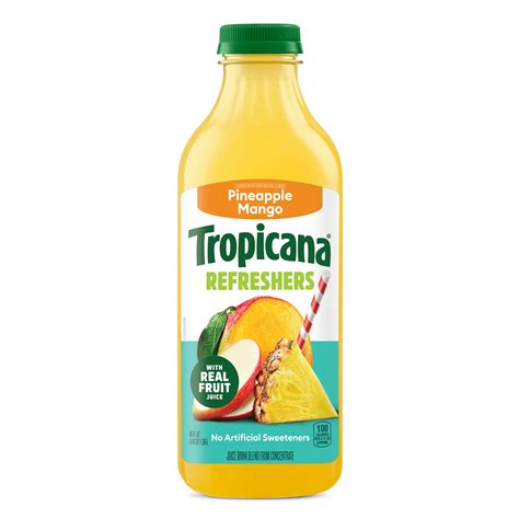 Tropicana Refreshers Pineapple Mango Juice Shop Juice At H E B