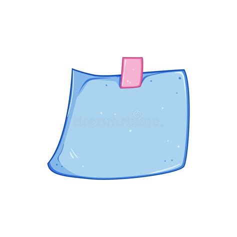 Message Pinned Torn Paper Notes Cartoon Vector Illustration Stock