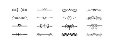 세트 검정 간단한 라인 컬렉션 낙서 테두리 요소 벡터 디자인 스타일 스케치 배너에 대 한 격리 된 그림 거친에 대한 스톡 벡터 아트 및 기타 이미지 Istock