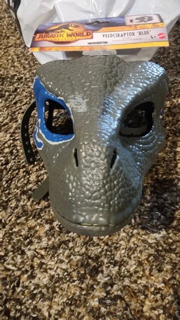 Jurassic World Dominion Velociraptor Blue Dinosaur Dino Mask By Mattel